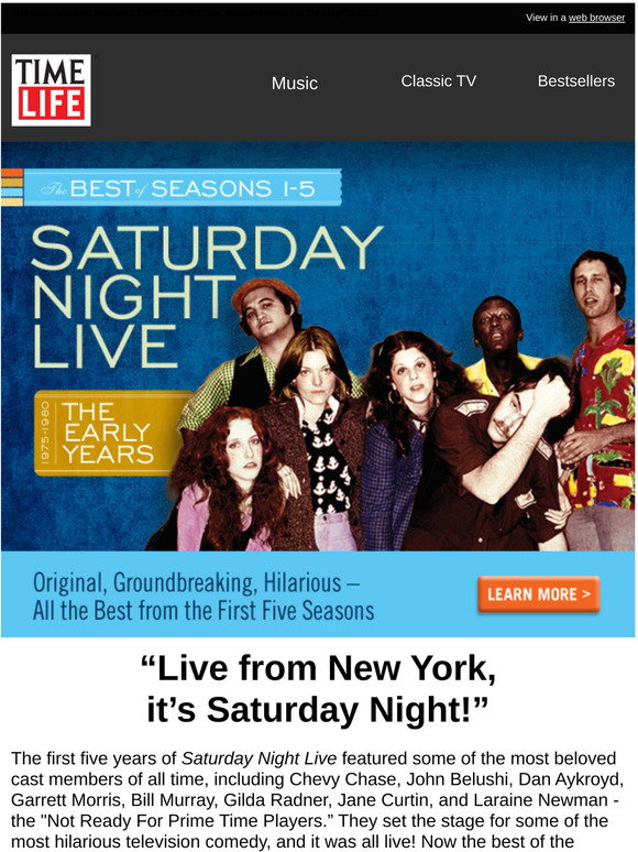 TimeLife: New Release! Saturday Night Live: The Early Years! | Milled