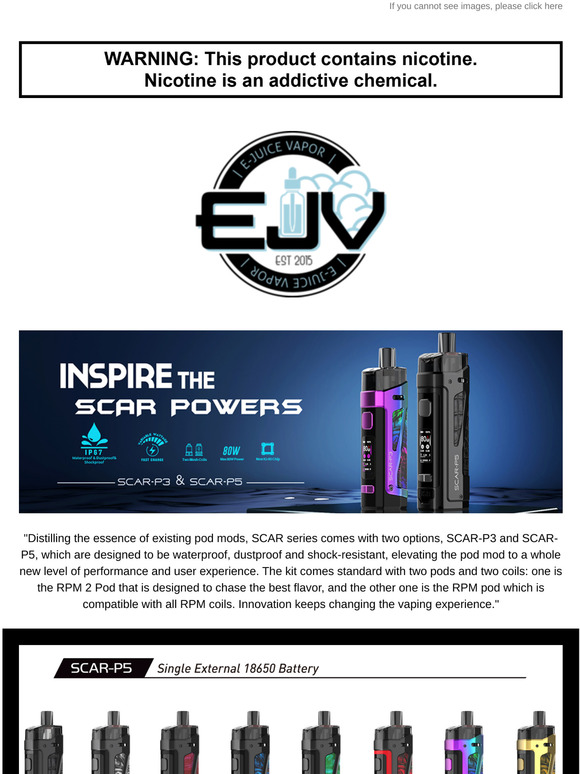 E-Juice Vapor: Inspire the SCAR Powers -- SCAR-P3 & SCAR-P5 Pod Mod ...