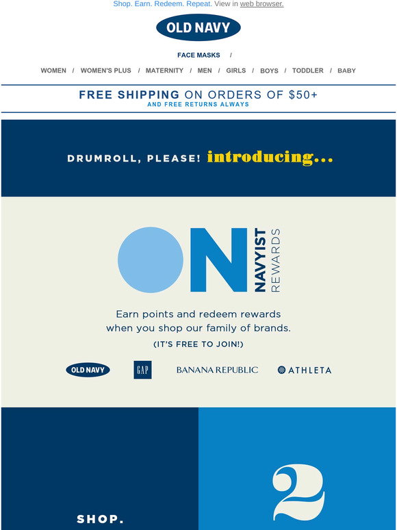 Old Navy: Get rewarded for shopping with our NEW Navyist Rewards ...