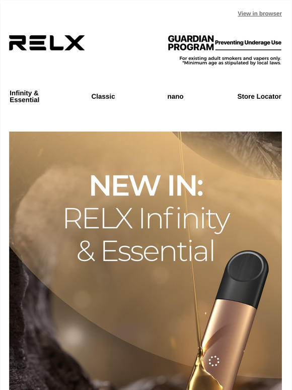 RELX: NEW IN: RELX Infinity & Essential | Milled