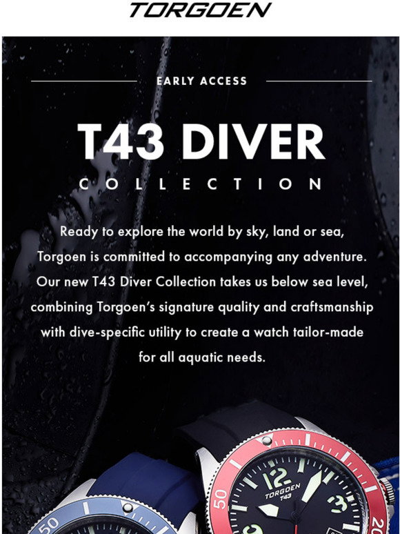 Torgoen: Early Access: New T43 Diver Watch | Milled