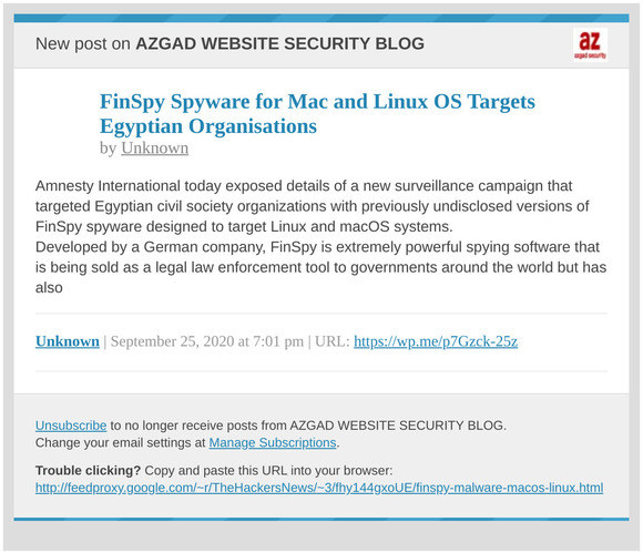 AZGAD Security: [New post] FinSpy Spyware for Mac and Linux OS Targets ...