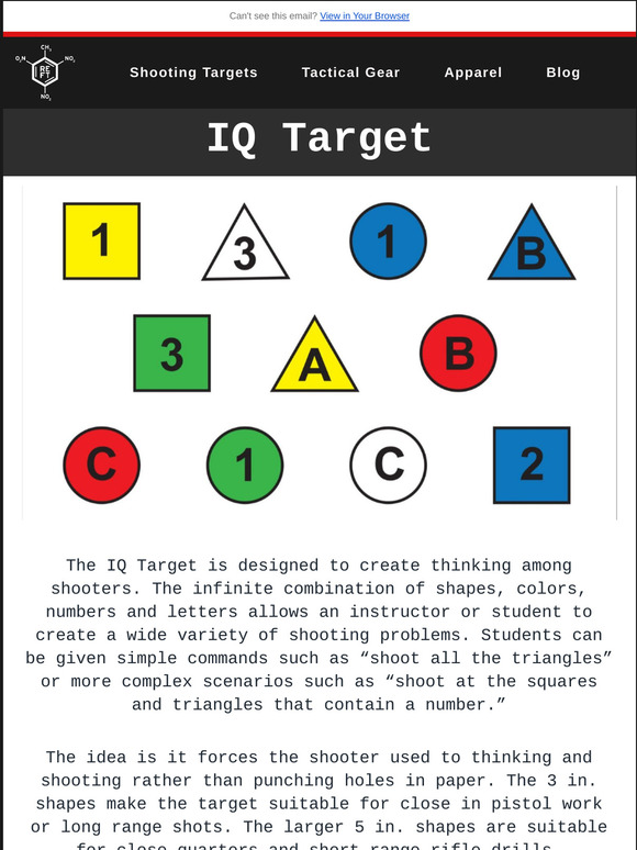 RE Factor Tactical: Thinking & Shooting: IQ Target | Milled