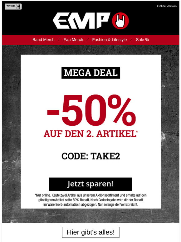EMP: -50% auf den 2.Artikel - Unser Mega Deal! | Milled