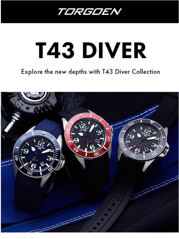Torgoen Watches: Explore the new depths with T43 Diver Collection | Milled