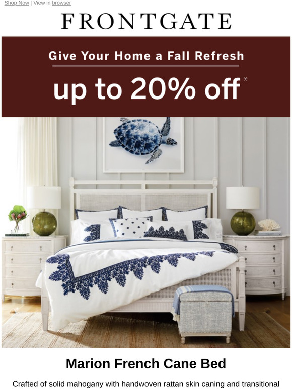 Marion french cane bed store