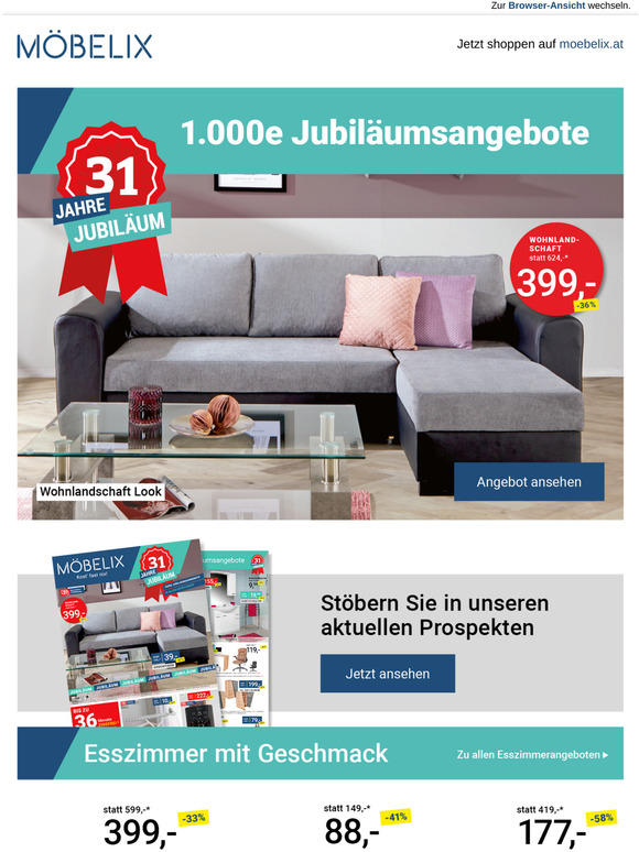 Möbelix: Jubiläum bei Möbelix 🤑 Entdecken Sie neue Prospektangebote ...