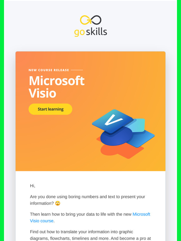 GoSkills: 🆕 New Release: Microsoft Visio Course - 20% Off! | Milled