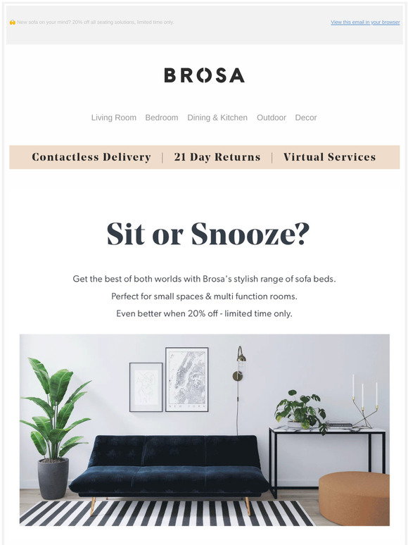 Brosa Furniture: Sofa to bed in a matter of seconds 👏 | Milled