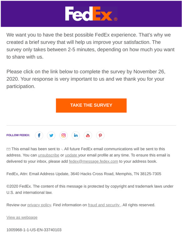 FedEx: FedEx Values Your Feedback | Milled