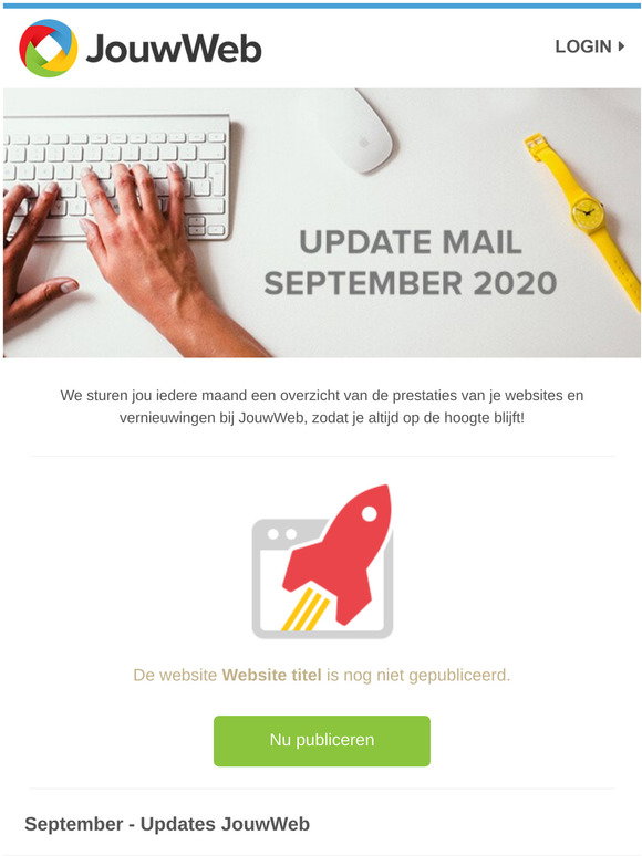 JouwWeb: Update mail september 2020 | Milled