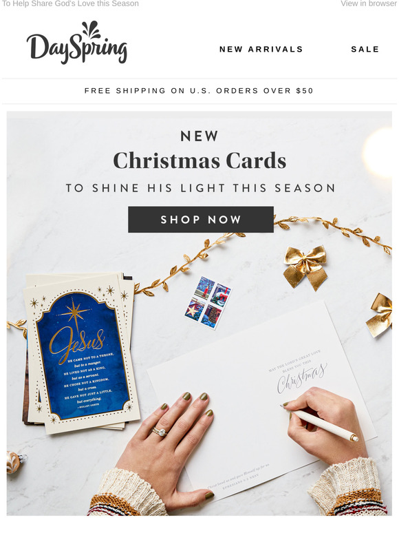 DaySpring: 💌 NEW Inspirational Christmas Cards | Milled