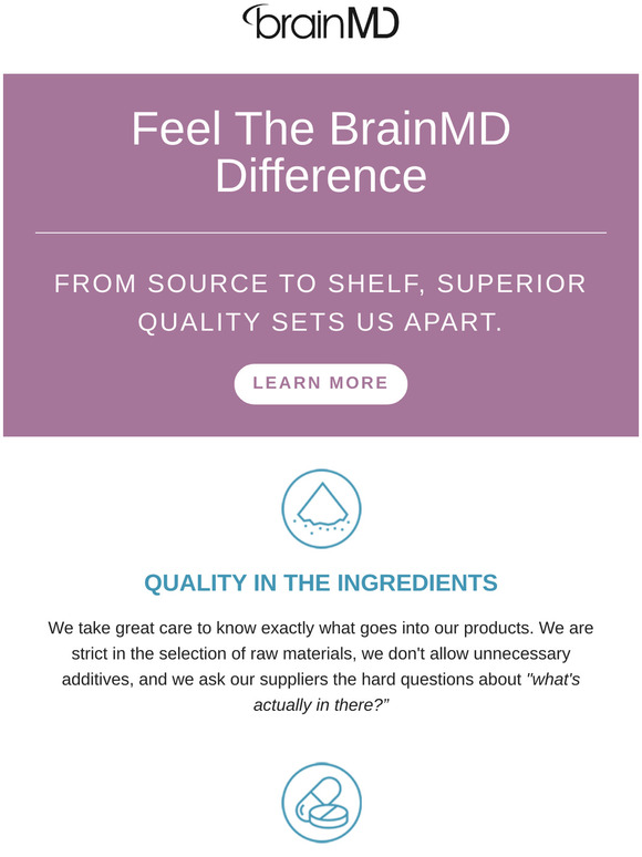 BrainMD: Feel the BrainMD difference | Milled