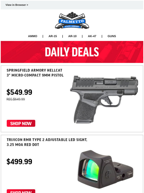 Palmetto State Armory: Springfield Hellcat 9mm Pistol $549.99 ...