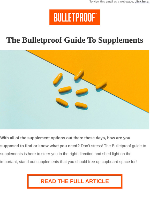 Bulletproof: What are supplements anyways? (Here's your guide...) | Milled