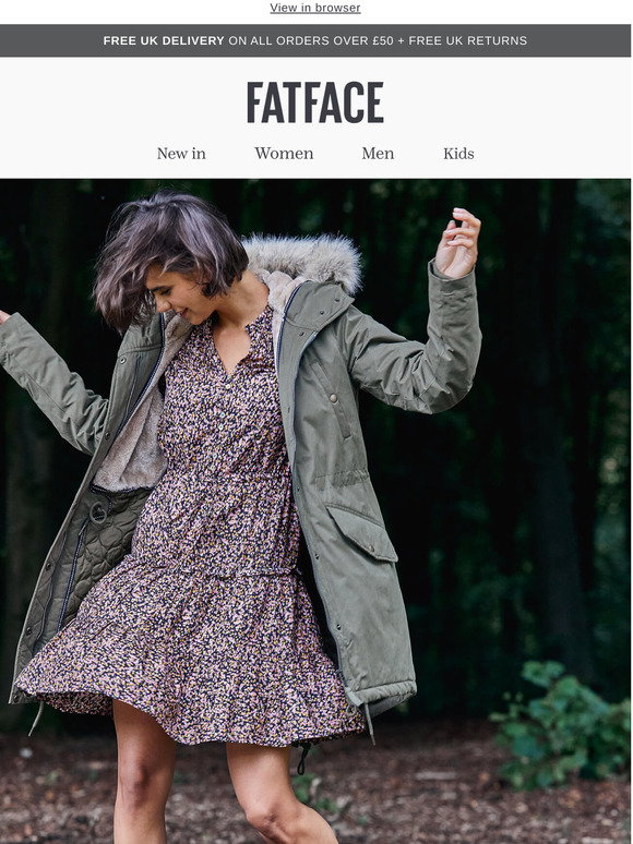 Fat Face: Coats come rain or shine... | Milled