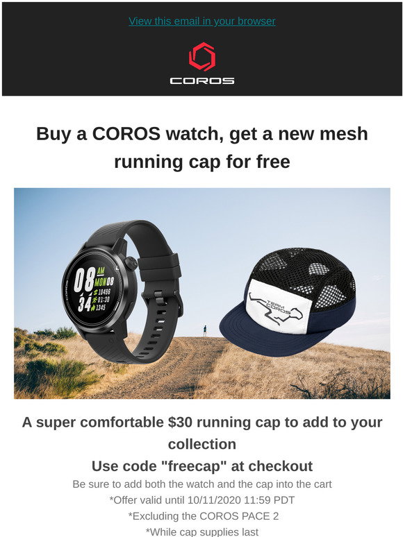 Coros: Limited time only! Get new running swag with a watch purchase ...