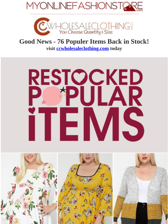 MyOnlineFashionStore: Product Update - 76 Popular Restocked Items! | Milled