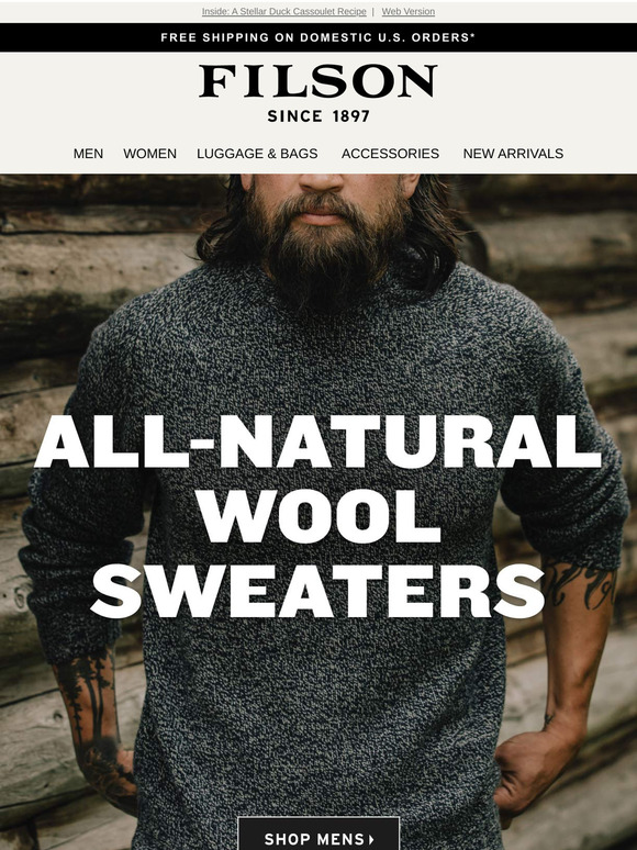 Filson: New Scottish-Made Wool Sweaters | Milled