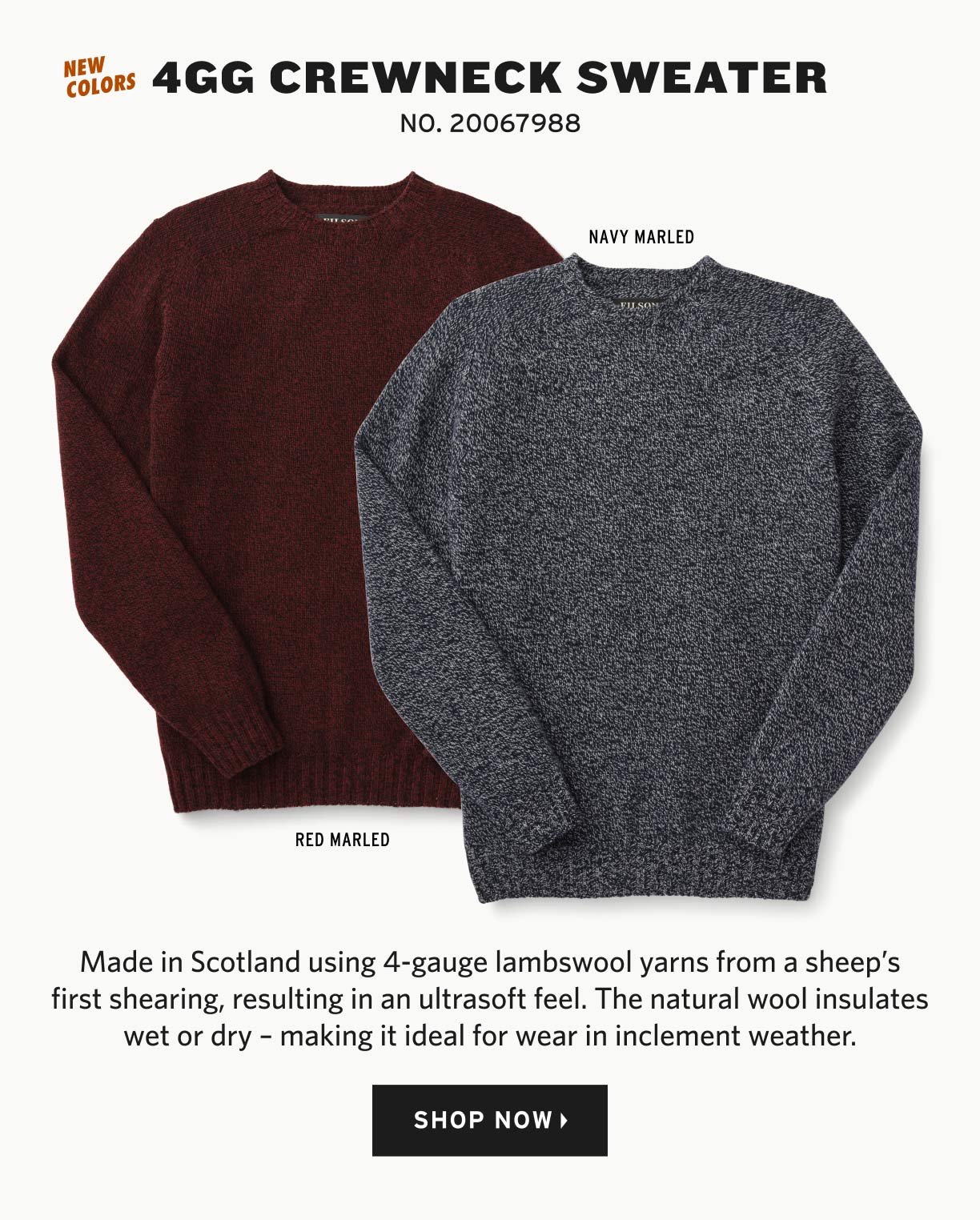 Filson: New Scottish-Made Wool Sweaters | Milled