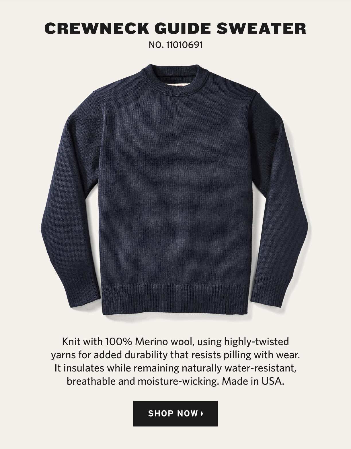 Filson: New Scottish-Made Wool Sweaters | Milled
