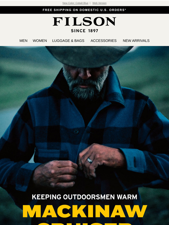 Filson: A Filson Icon: The Mackinaw Wool Cruiser | Milled