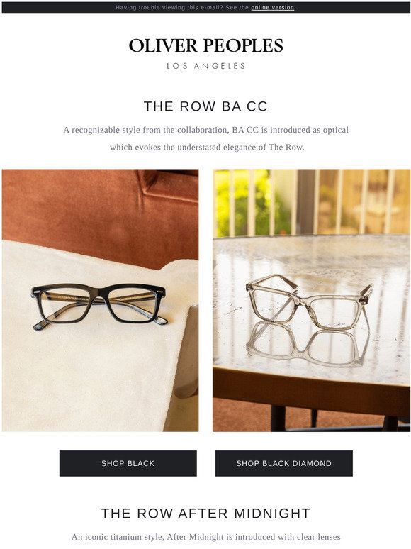 Oliver Peoples: New iconic optical styles from The Row | Milled