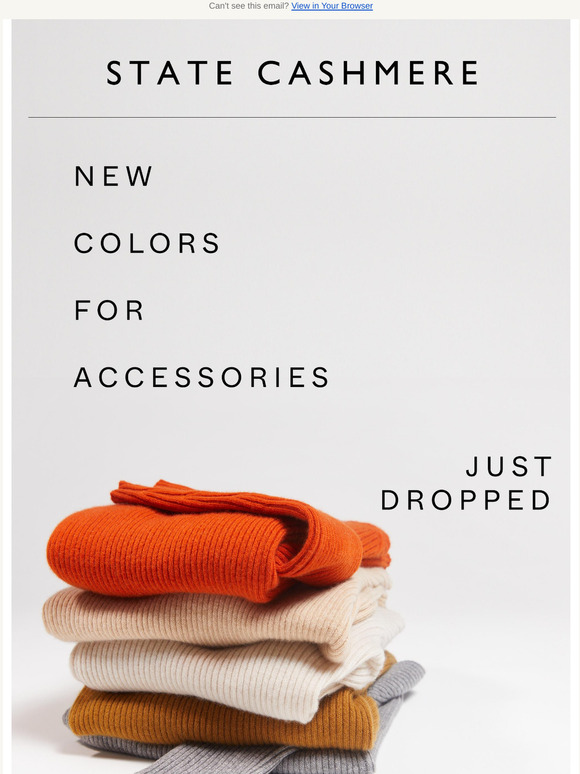 State Cashmere: New Colors For Accessories Are HERE! | Milled