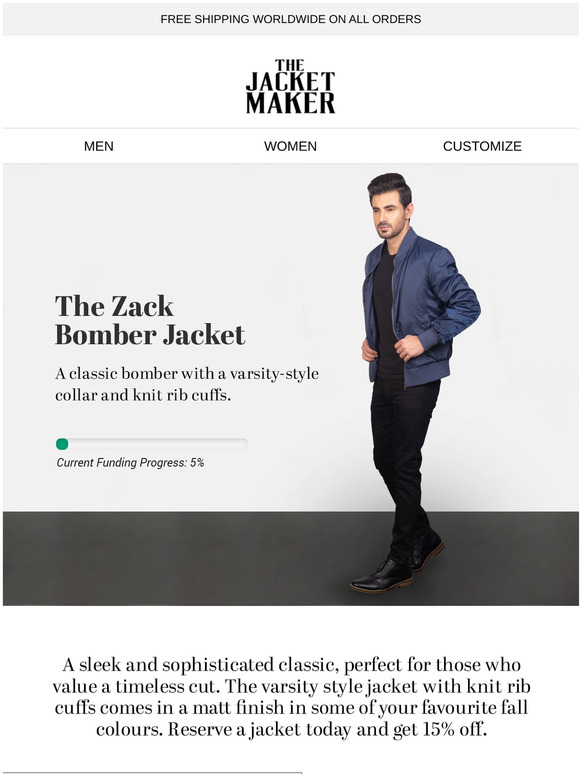 The Jacket Maker: Introducing Zack Bomber Jacket In 3 New Colors and 15 ...