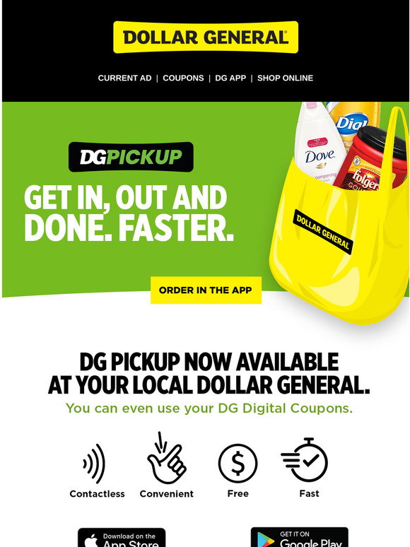 Dollar General: Introducing the easiest way to shop: DG Pickup. | Milled