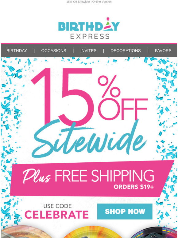 Birthday Express Email Newsletters: Shop Sales, Discounts, and Coupon Codes