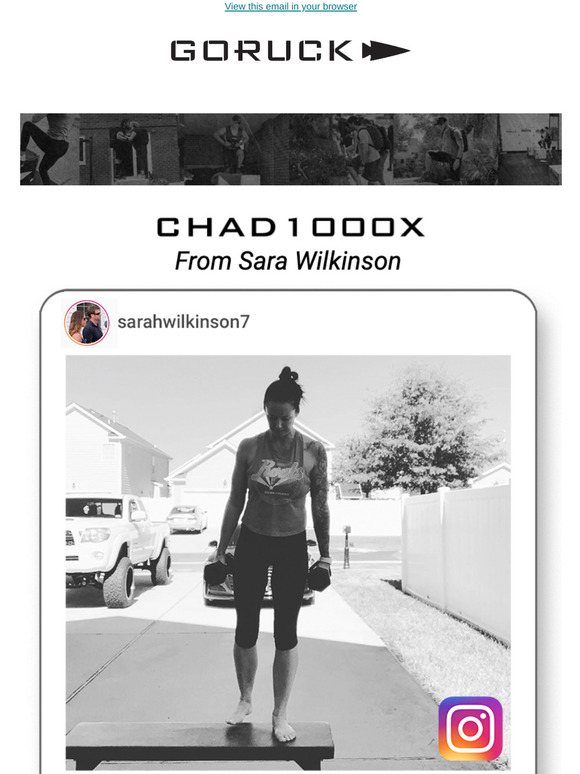 GORUCK: CHAD 1000X, From Sara Wilkinson | Milled