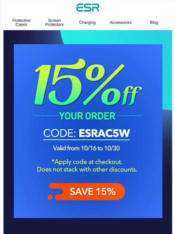 ESR Gear: 😍😍 Your 15% off code is here! | ESR | Milled