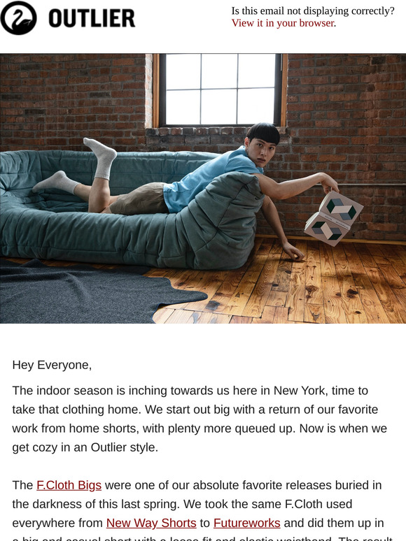 Outlier: Clothes Like Home (The F.Cloth Bigs are Back, and Beyond) | Milled