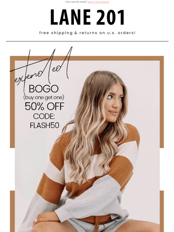 Lane 201: EXTENDED! FLASH SALE ⚡ BOGO 50% off everything 🤩 | Milled