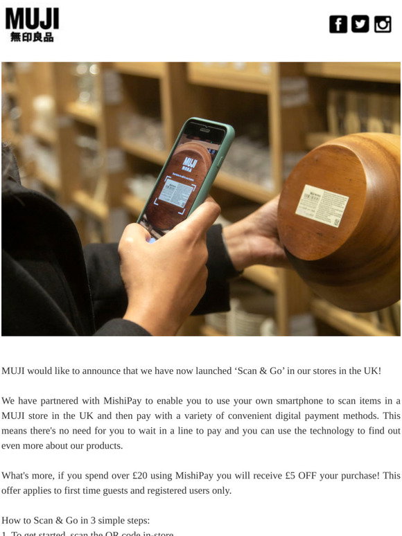MUJI: Scan & Go MUJI | Milled