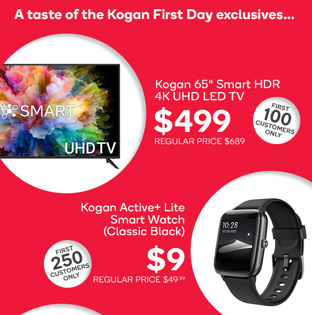 Kogan.com: Kogan First Day Starts Tomorrow: 65" TV for $499, Smart ...