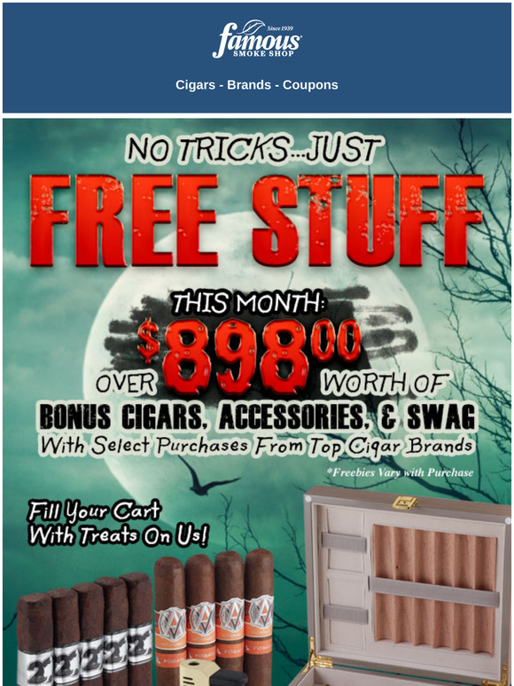 Famous Smoke Shop: Spooktacular Cigar Swag for FREE! | Milled