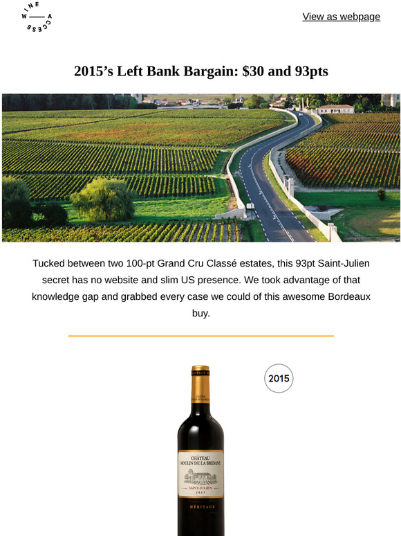 Wine Access: 2015’s Left Bank Bordeaux Bargain | Milled