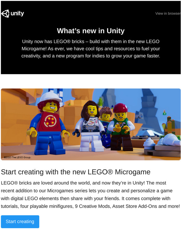 Unity: The LEGO® Microgame is here! | Milled