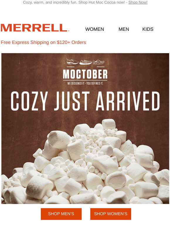 Merrell: JUST IN >> Limited Edition Hut Cocoa ☕ | Milled