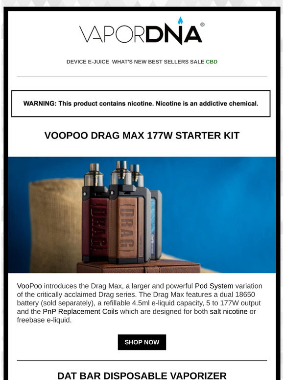 Vapor DNA: VOOPOO introduce DRAG MAX --- Larger and More Powerful Pod ...