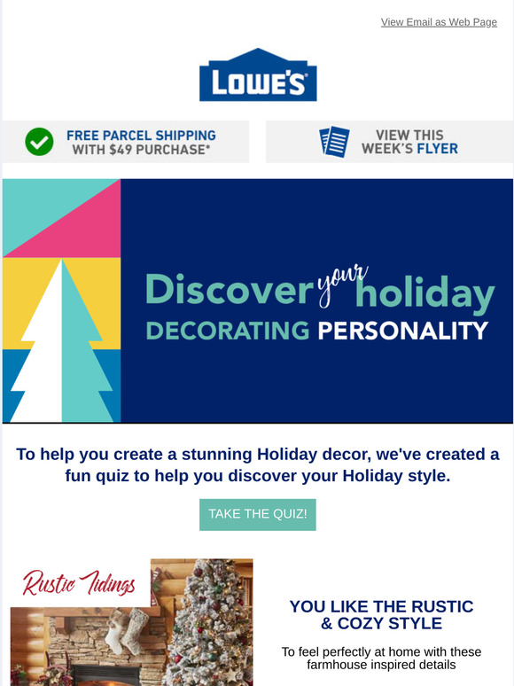 Lowes: 🎁Quiz for you: What's your holiday style?🎄 | Milled
