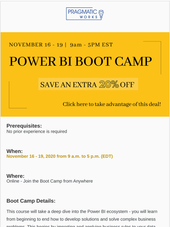 Pragmatic Works: Hi, Boost Your Power BI Skills! | Milled