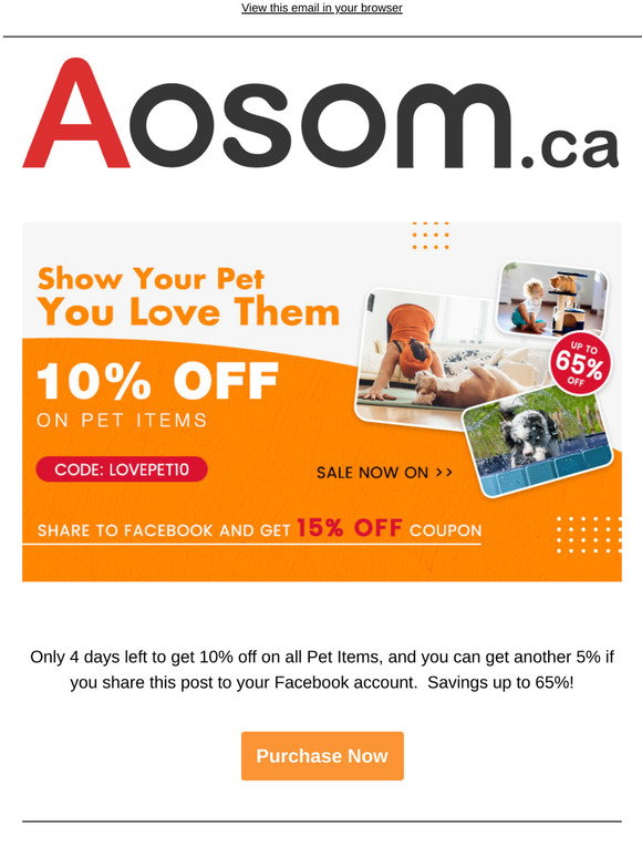 Aosom: Aosom Pet Sales Event | Milled