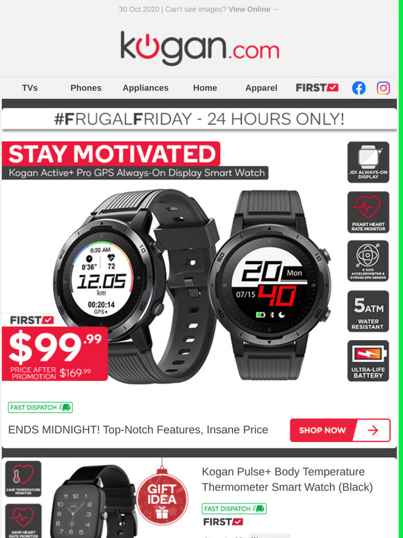 Kogan: #FF: Feature-Packed Active+ Pro GPS Smart Watch $99.99 - TODAY ...
