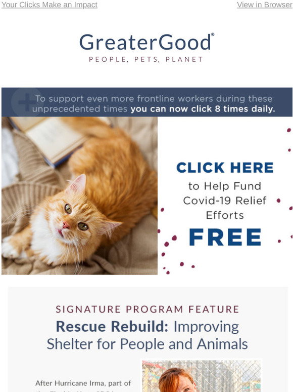 Greater Good: Your Friendly Reminder: Click Today + Learn About Feeding ...