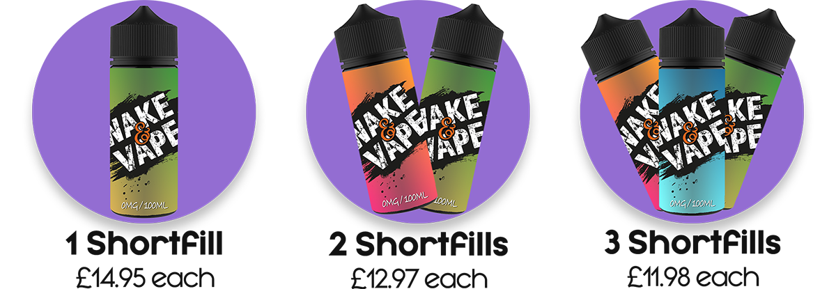 Ubervape: Wake & Vape 100ml Shortfills from £11.98 - Free Delivery | Milled