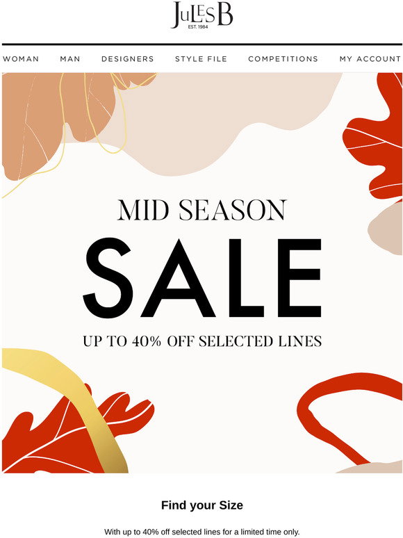 Jules B: Shop your size in our mid-season sale | Milled