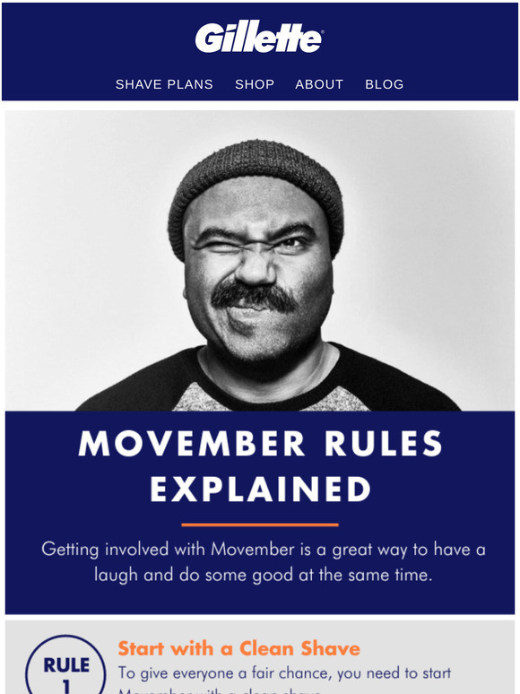 Gillette: Movember rules explained… | Milled